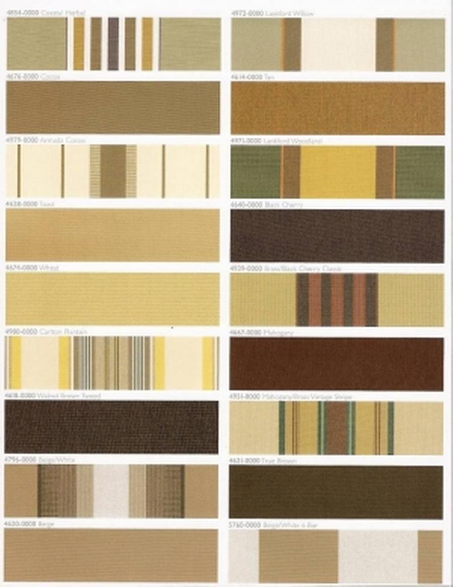 Sample Fabric Colors & Patterns - Clanton's Quality Awning Co.